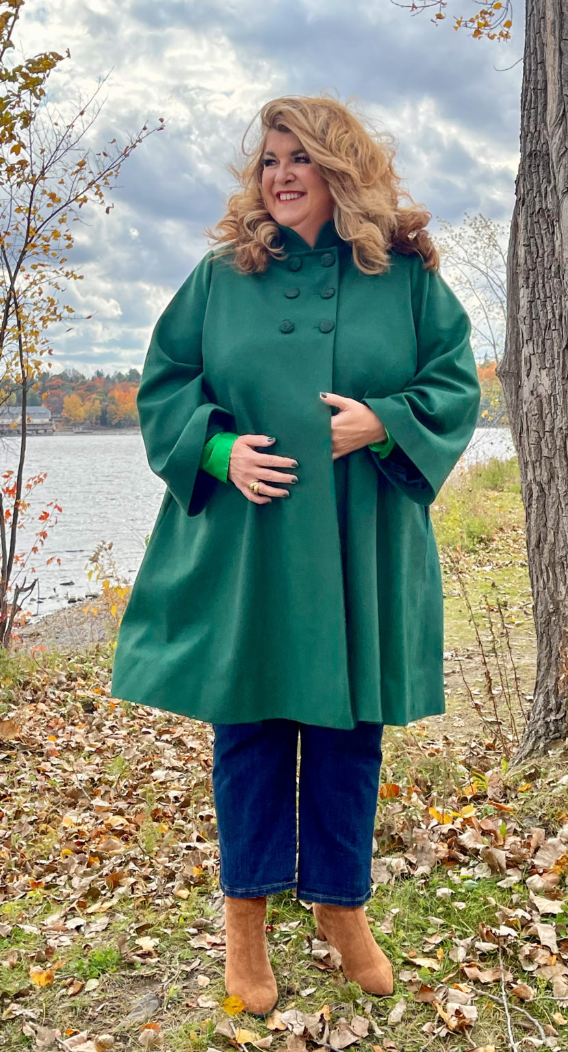 Lined coat, mandarin collar and covered buttons | Fabricville Canadian ...